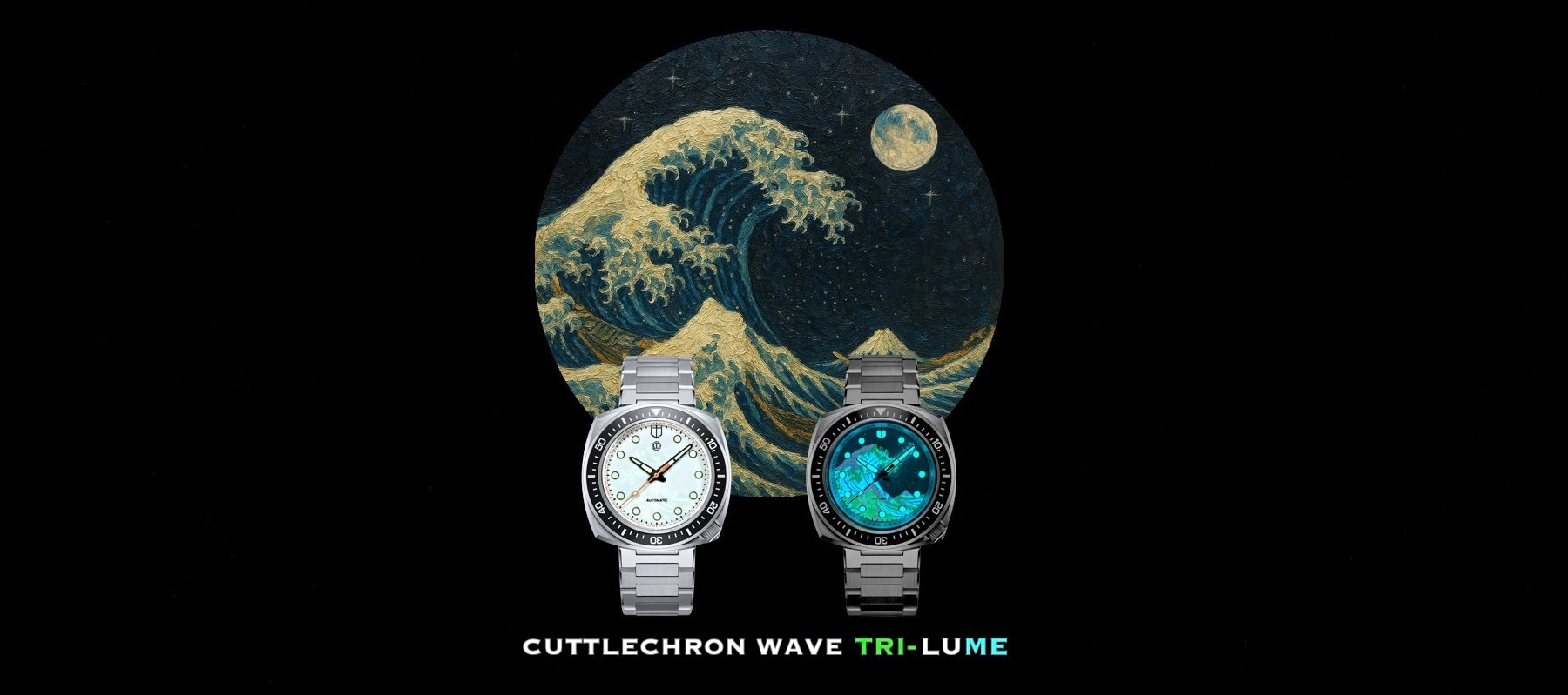 CUTTLECHRON WAVE OIL PAINT STYLE "TRI-LUME" – MMI WATCHES