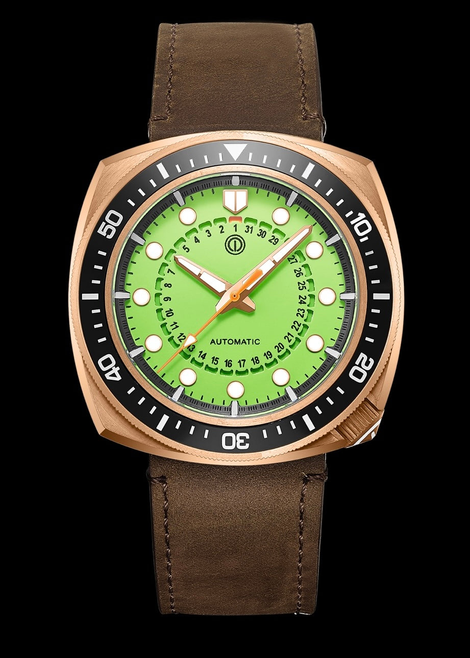CUTTLECHRON BRONZE CUSN8 LIME GREEN MODEL: CCB-04 – MMI WATCHES