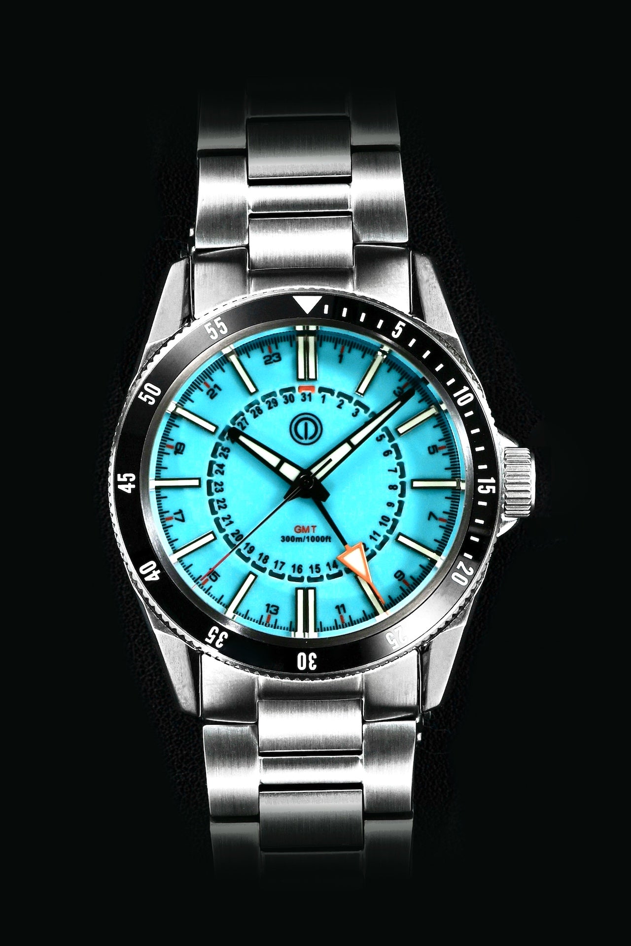 TURRET 300M DIVER GMT - ICE BLUE MODEL: TRG-03B (BRACELET) – MMI WATCHES