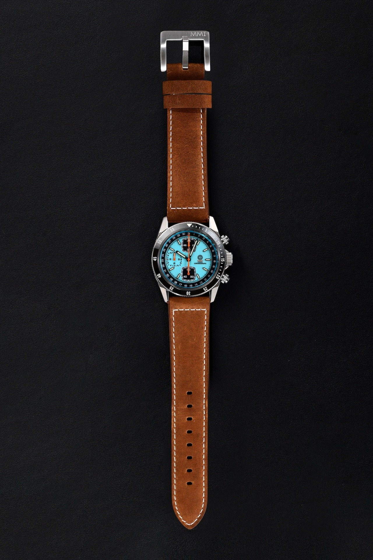 TURRET MARINE CHRONOGRAPH V2 ICE BLUE MODEL TRC-22L (LEATHER/RUBBER ST ...