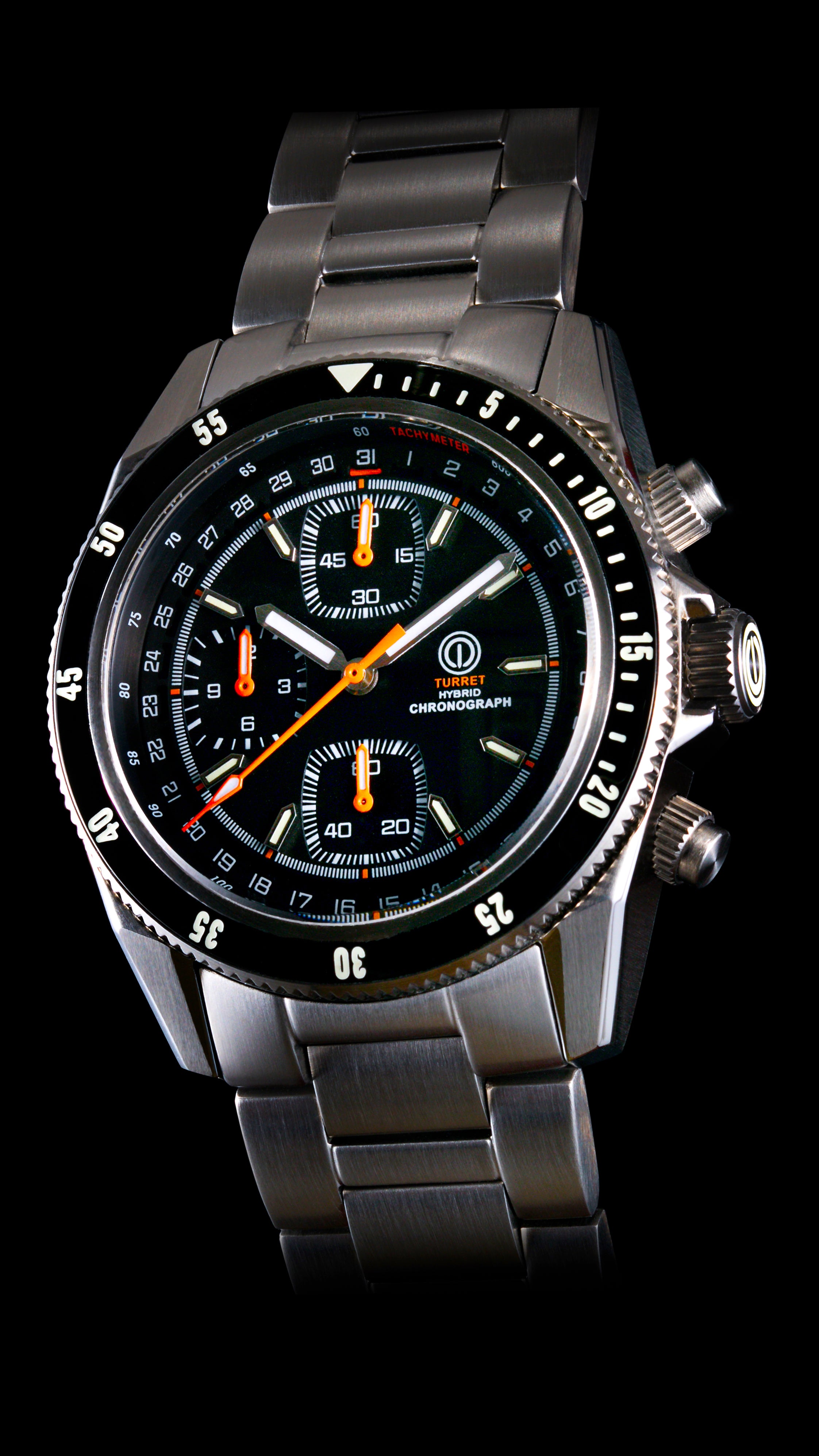 TURRET MARINE CHRONOGRAPH V2 GOTLAND BLACK TRC-02B (BRACELET) – MMI WATCHES